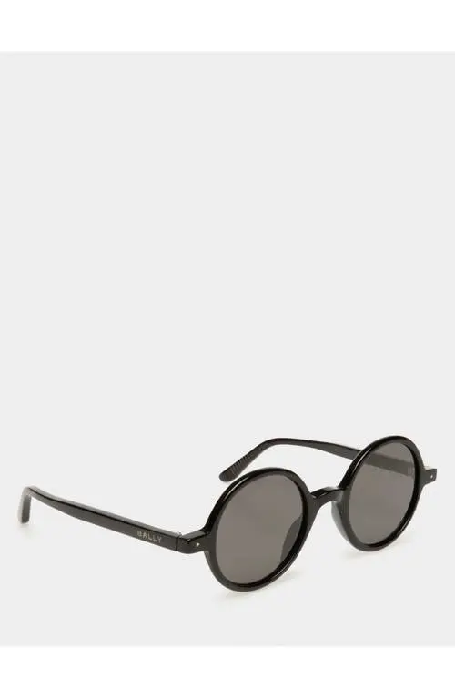 Bally Otto Round Frame Sunglasses - Black
