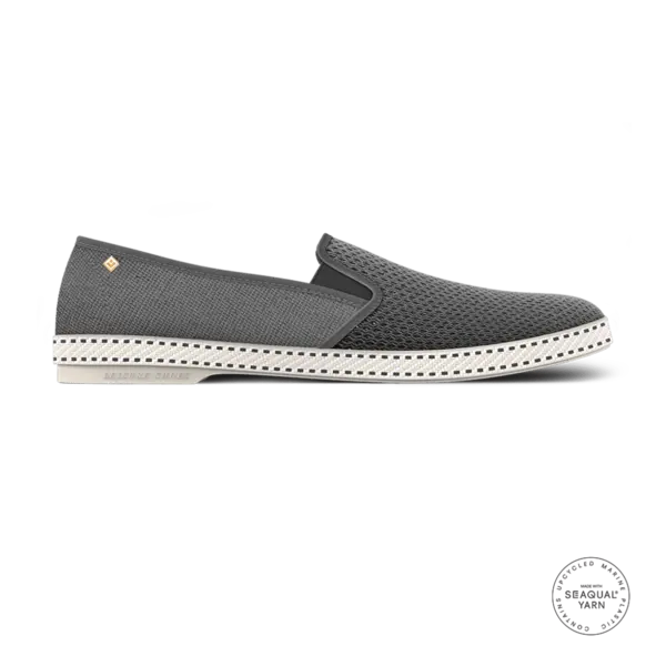 Rivieras Classic Cotton Canvas Slip-on Loafer With Laces - Anthracite Multi