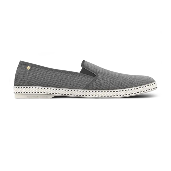 Rivieras Classic Cotton Canvas Slip-on Loafer With Laces - Anthracite
