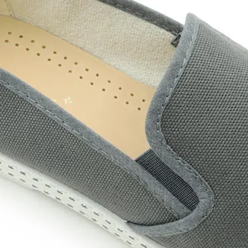 Rivieras Classic Cotton Canvas Slip-on Loafer With Laces - Anthracite