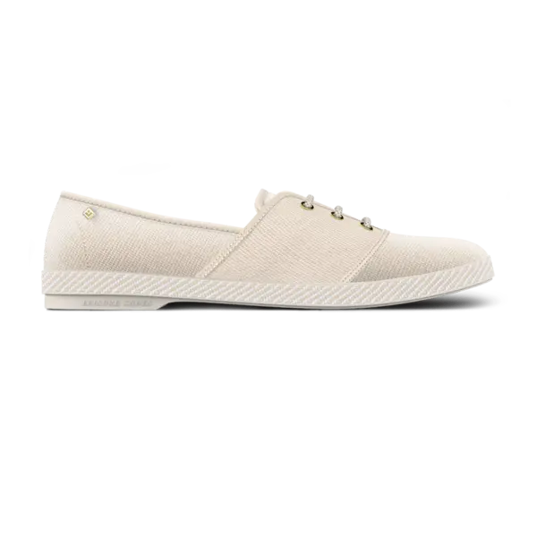 Rivieras Classic Cotton Canvas Slip-on Loafer - Cream