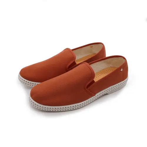 Rivieras Classic Cotton Canvas Slip-on Loafer - Terracotta