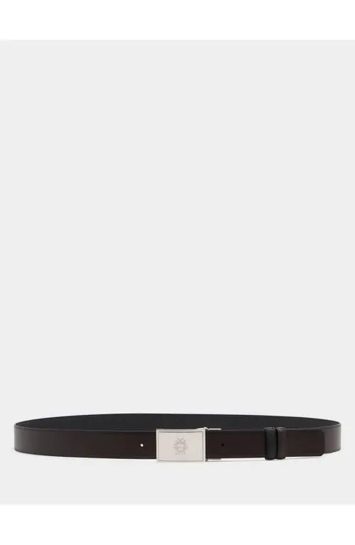 Bally Crest Plaque Adjustable And Reversible Belt