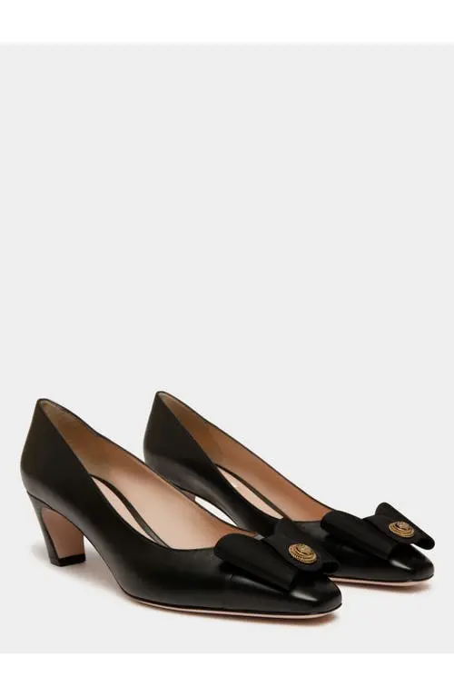 Bally Leather Pump With Bow Detailing