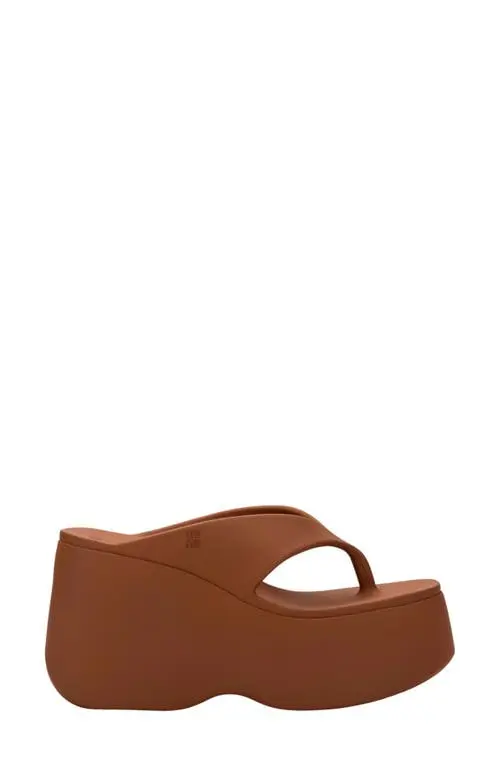 Melissa Platform Wedge Flip Flop - Brown
