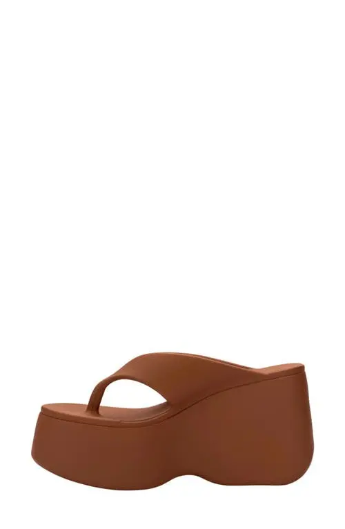 Melissa Platform Wedge Flip Flop - Brown
