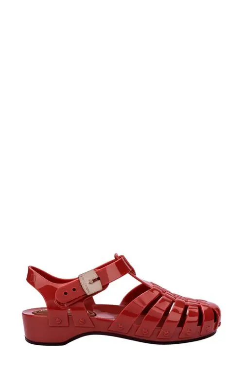 Melissa X Scholl Possession Pescura Ankle Strap Platform Fisherman Sandal - Red