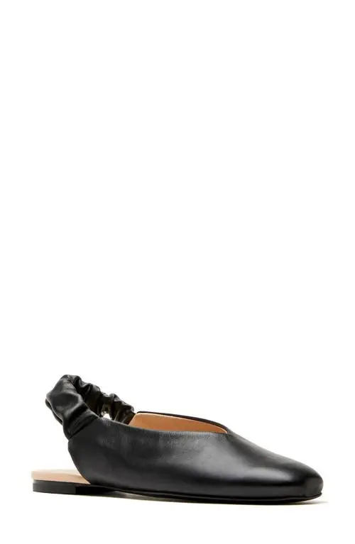 La Canadienne Glenn City Dry™ Waterproof Slingback Flat - Black Leather
