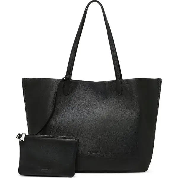 AIMEE All For Love Convertible Leather Shopper Bag - Black