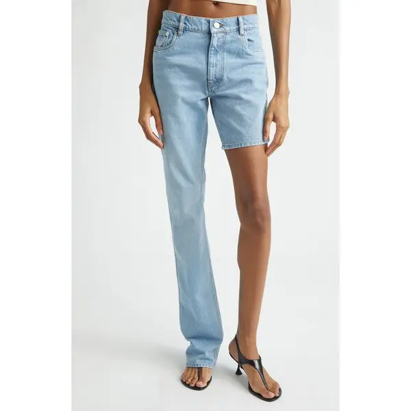 Coperni One Leg Boyfriend Jeans - Blue Light Blue
