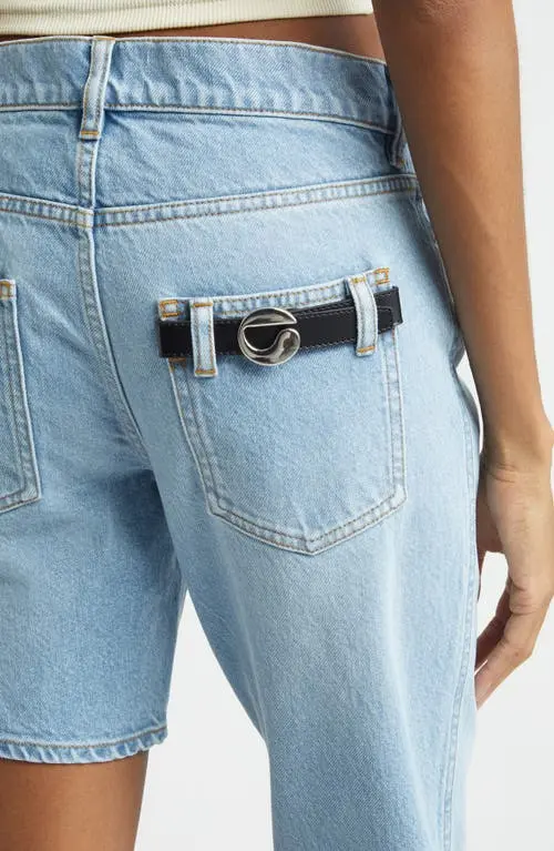 Coperni One Leg Boyfriend Jeans - Blue Light Blue
