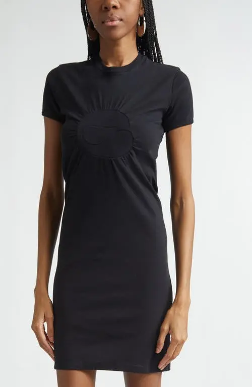 Coperni C-logo Gathered Organic Cotton Minidress