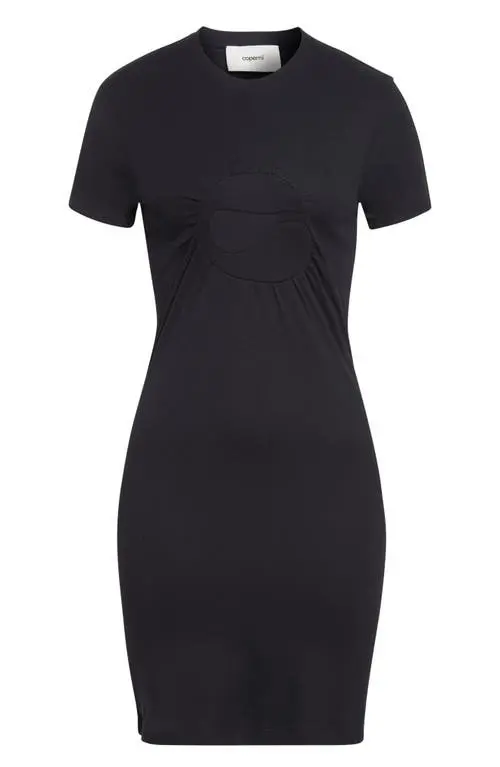 Coperni C-logo Gathered Organic Cotton Minidress