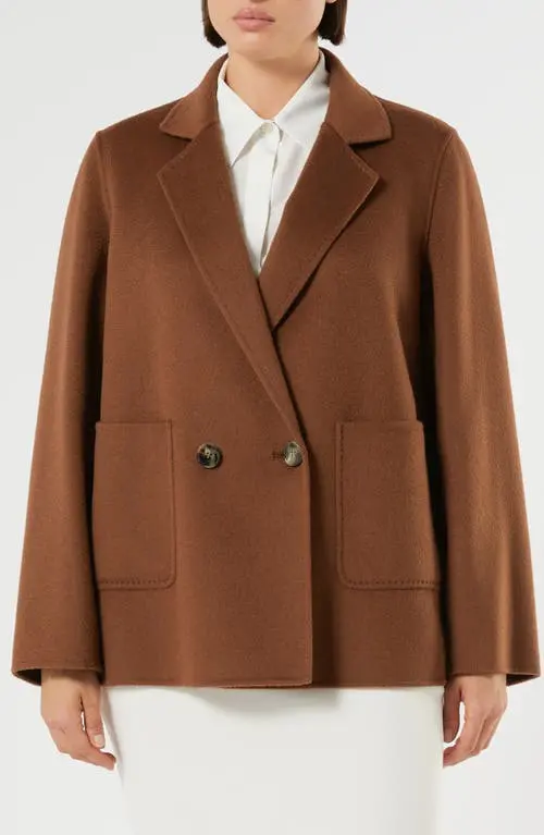 Marina Rinaldi Double-breasted Virgin Wool Jacket