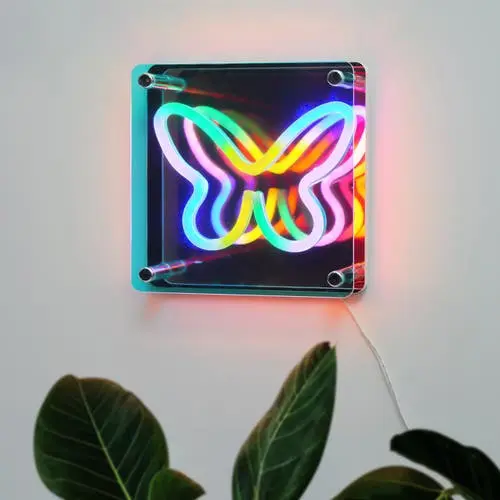 TREND TECH 3d Acrylic Infinity Mirror Sign - Butterfly