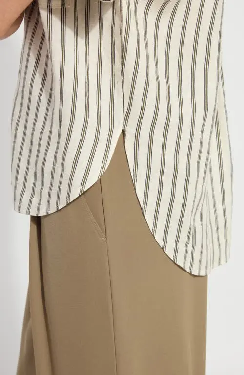 Lyssé Adley Stripe Linen Button-up Shirt