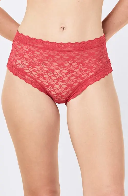 PAPINELLE Lulu Lace High Waist Knickers - Amour Rose