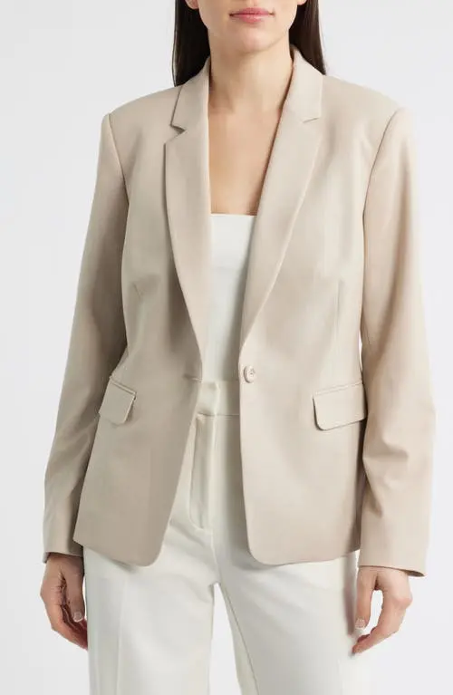TAHARI ASL One-button Blazer - Sand