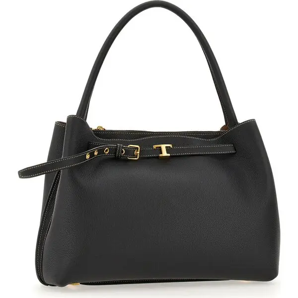 TOD'S T Timeless Leather Top Handle Bag