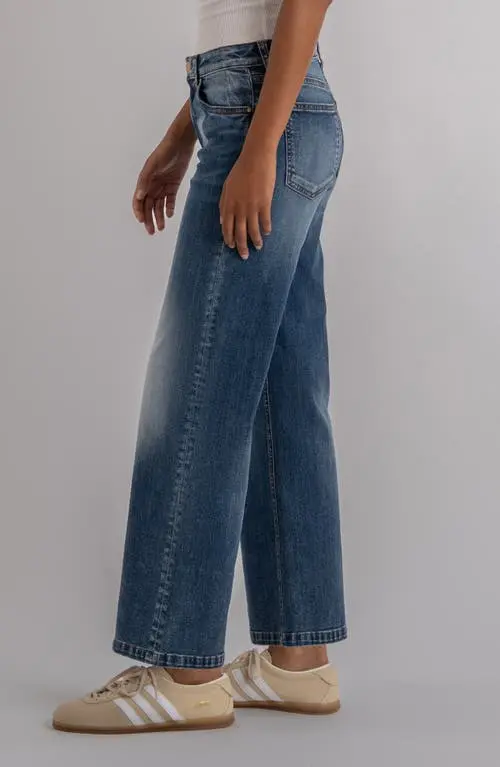 Kut From The Kloth Two-tone High-rise Wide Leg Jeans