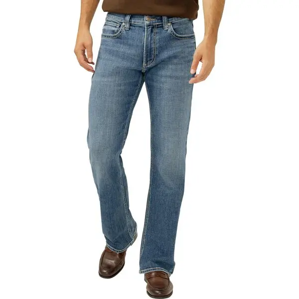 SILVER JEANS CO. Zac Relaxed Fit Straight Leg Jeans - Lisbon
