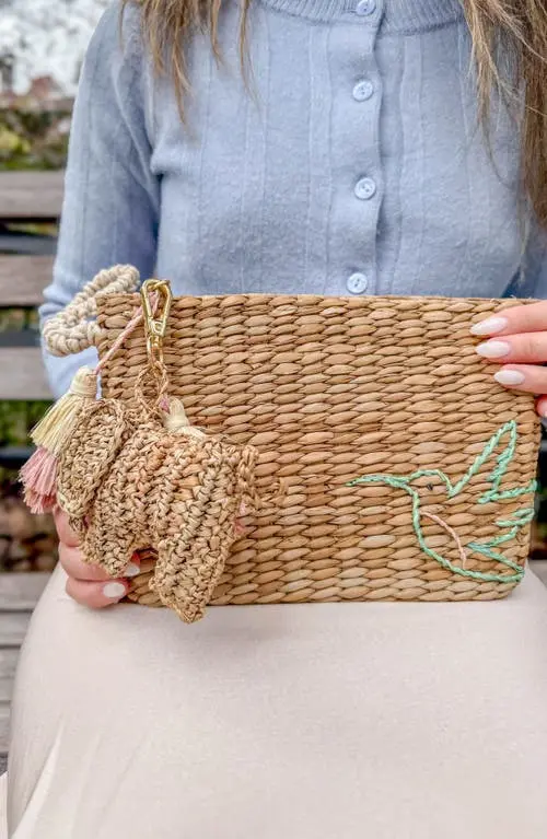 Likhâ Elephant Raffia Bag Charm