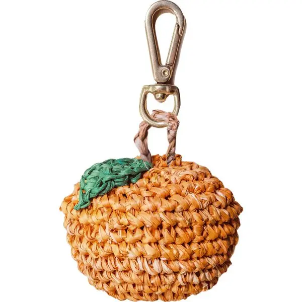 Likhâ Raffia Bag Charm - Orange