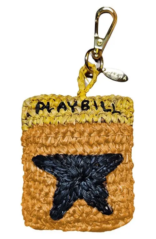 Likhâ Nyc Hamilton Raffia Bag Charm - Orange