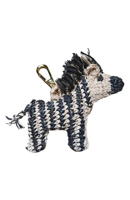 LIKHA Zebra Raffia Bag Charm