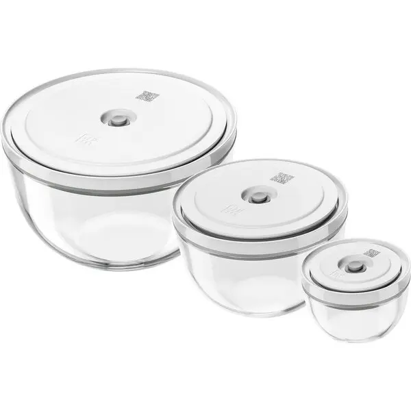 ZWILLING Fresh & Save 3-piece Glass Bowl & Lid Set - Clear