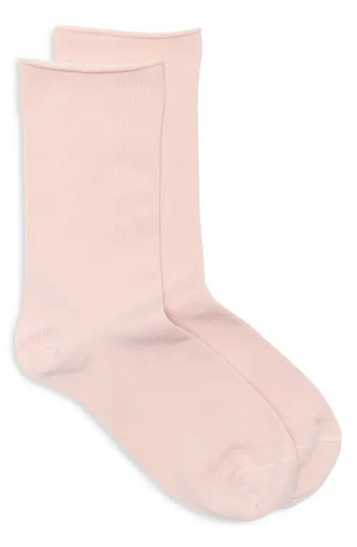 Nordstrom Rolltop Crew Socks - Pink Wisp