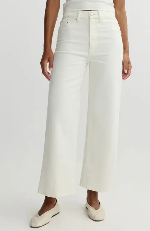 DL1961 Hepburn High-waist Ankle Wide-leg Jeans - Eggshell