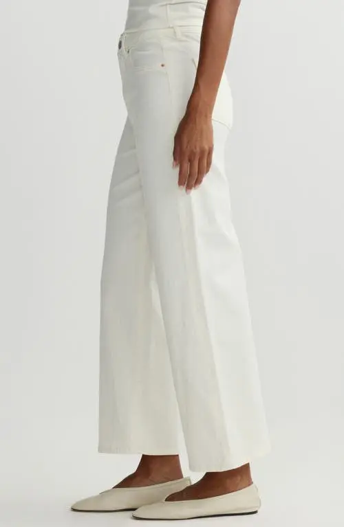 DL1961 Hepburn High-waist Ankle Wide-leg Jeans - Eggshell
