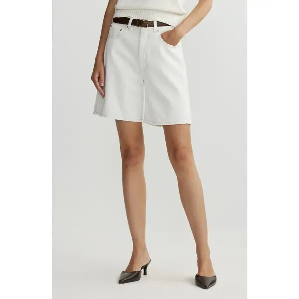 DL1961 Taylor High-waist Denim Shorts - White