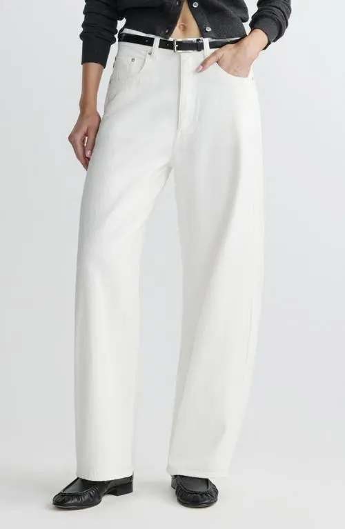 DL1961 Taylor High-rise Relaxed Barrel Jeans - White Aura
