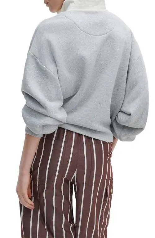 Rag & Bone Vintage Terry Polo Sweatshirt - Heather Grey