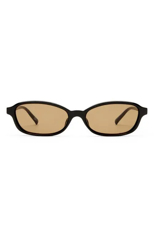 Le Specs Honey Pot 55mm Oval Sunglasses - Black/brown Mono