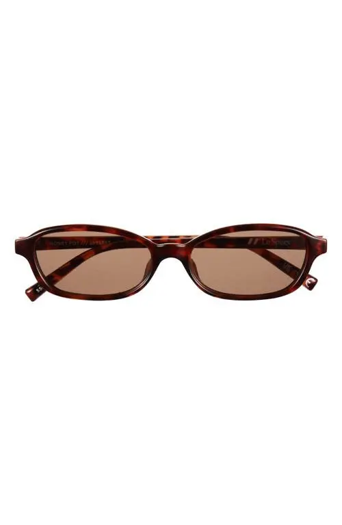 Le Specs Honey Pot 55mm Oval Sunglasses - Tortoise
