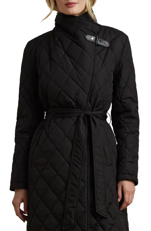 Ralph Lauren Quilted Tie Waist Coat