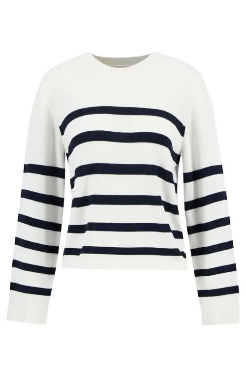 Barbour Fern Stripe Sweater - Cloud/navy