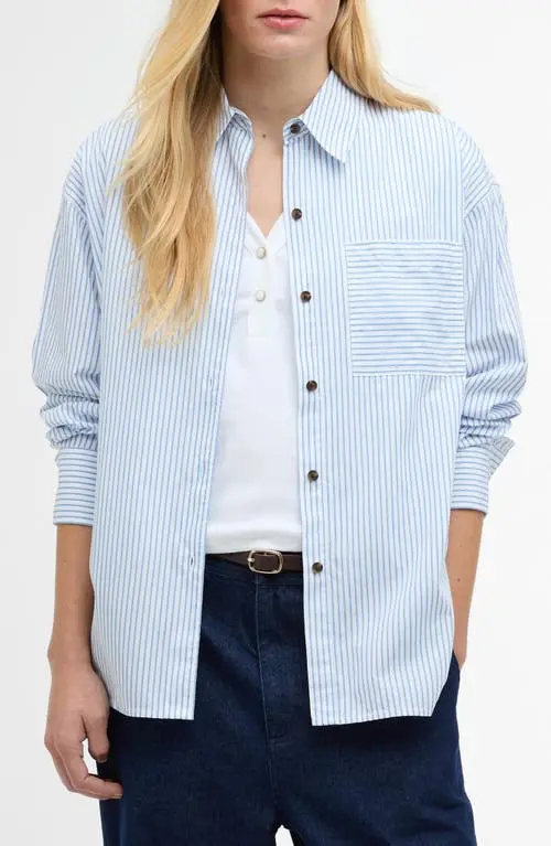 Barbour Polly Stripe Button-up Shirt - Chambray Stripe
