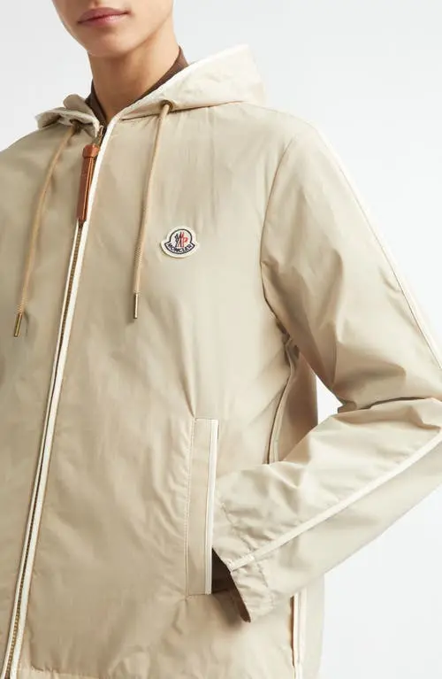 Moncler Sarracenia Hooded Windbreaker Jacket - Beige