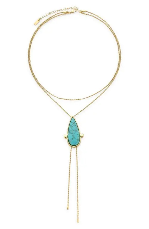 PETIT MOMENTS Paloma Layered Necklace - Gold/turquoise