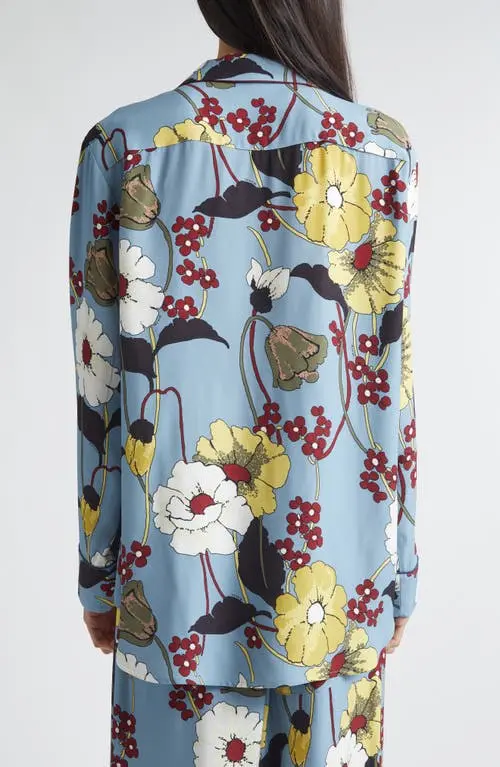 Marni Melodia Floral Satin Pajama Shirt
