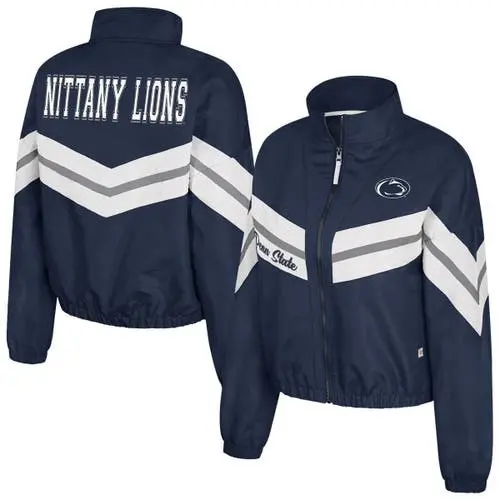 COLOSSEUM Penn State Nittany Lions Thin Ice Full-zip Windbreaker - Navy