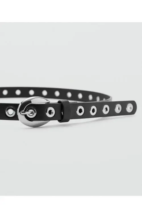 Mango Thin Eyelets Belt