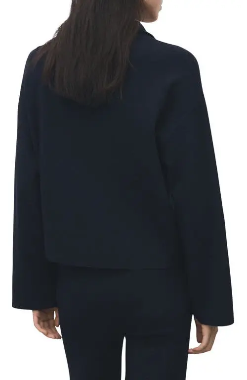 Mango Contrast Stripe Half Zip Sweater