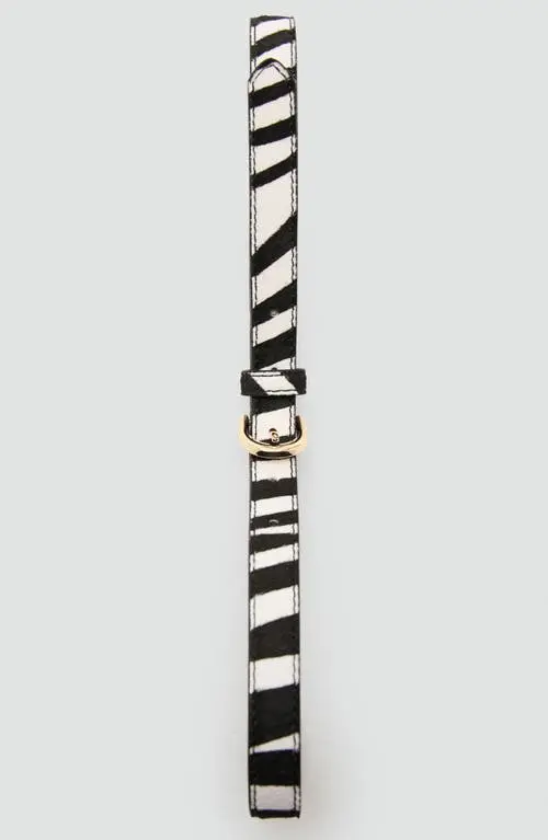 Mango Animal Print Calf Hair Belt