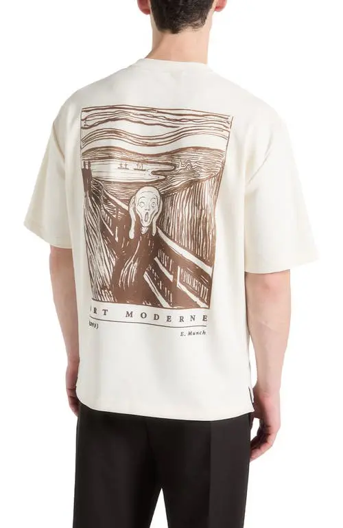 Manière De Voir The Scream Cotton T-shirt - Cream