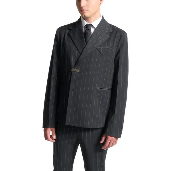 Manière De Voir Gaston Double Breasted Pinstripe Suit Jacket